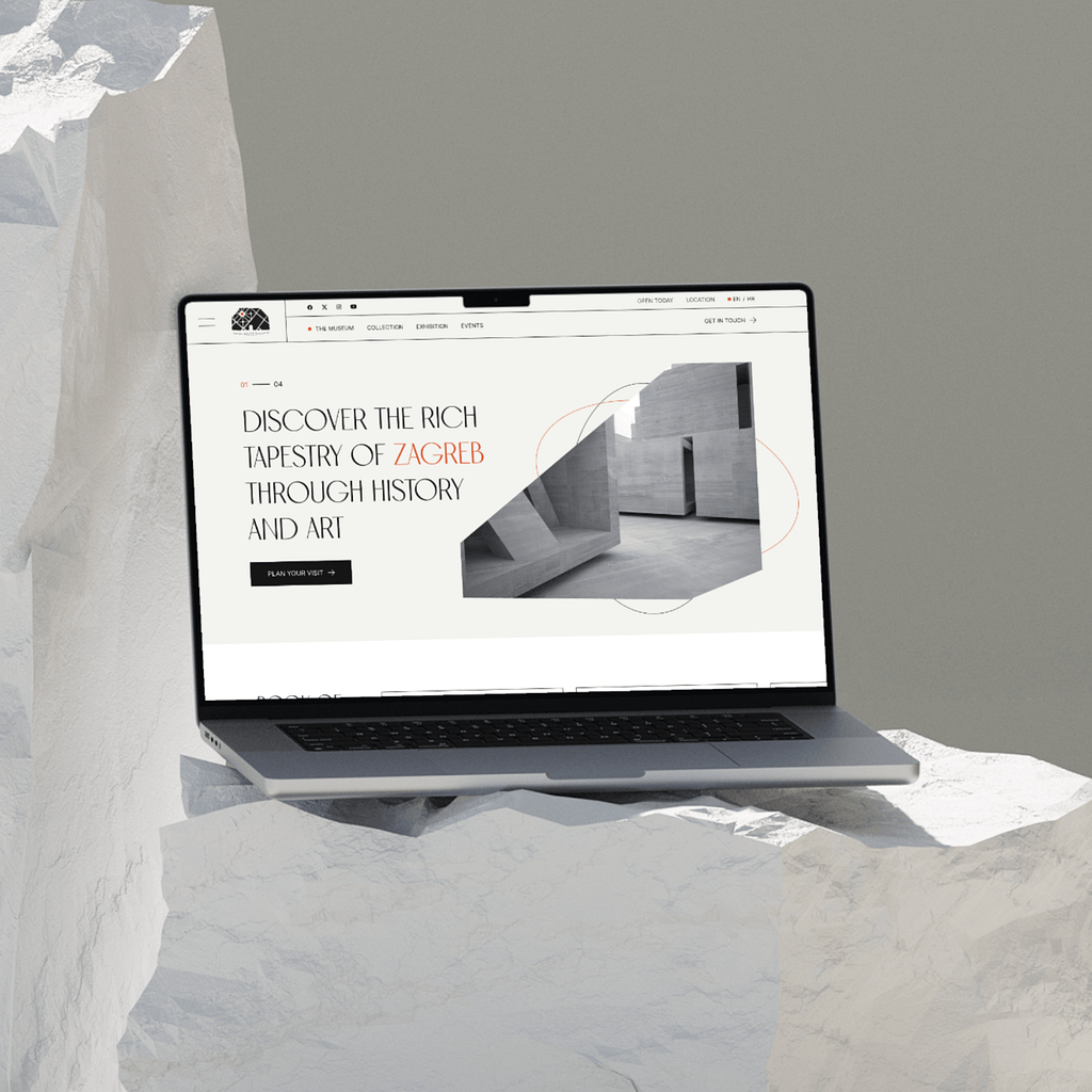 Muzej - Custom UI/UX Design for Croatian Museum - Ashik Mahamud Akash